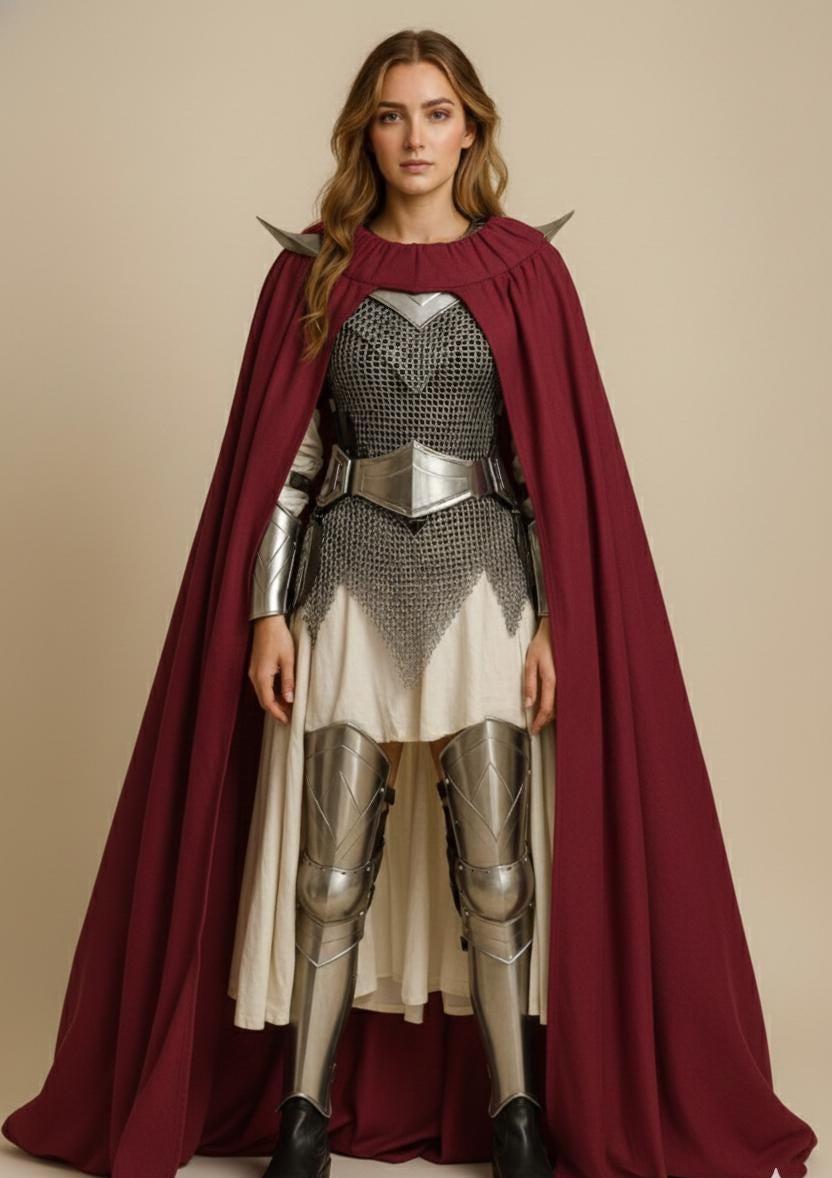 Medieval Female Warrior Armor – Handmade Steel Plate & Chainmail Set - Etsy