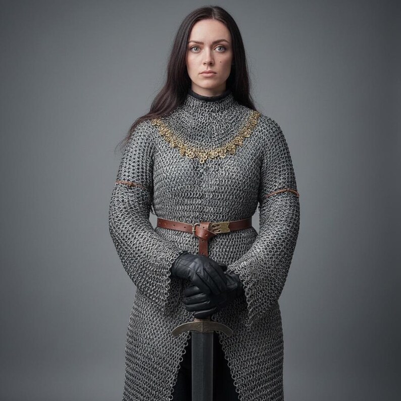 Medieval Female Warrior Armor – Handmade Steel Chainmail for LARP ...