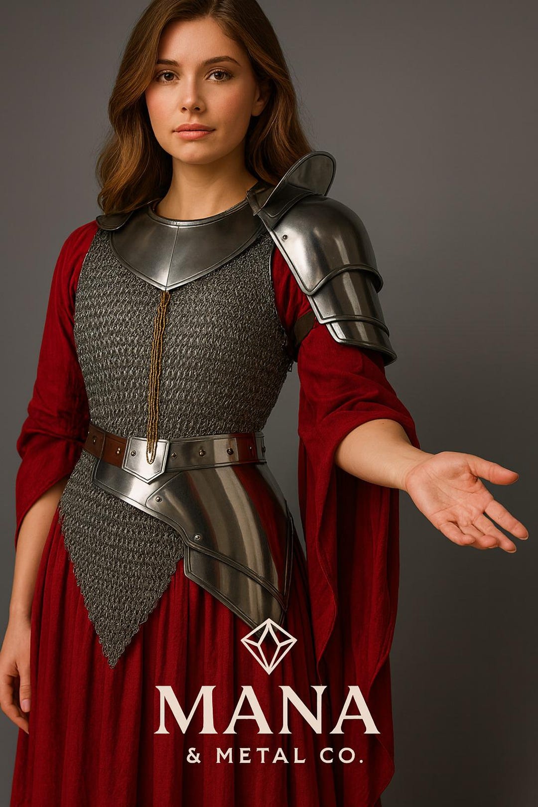 Medieval Female Warrior Armor Costume LARP Handmade Chainmail Plate ...