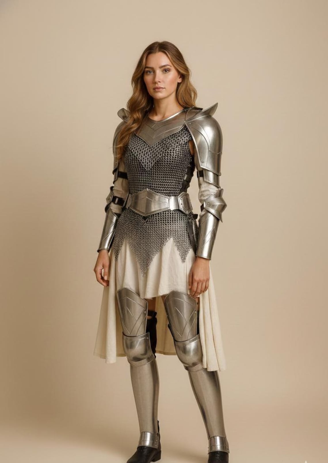 Medieval Female Warrior Armor – Handmade Steel Plate & Chainmail Set - Etsy