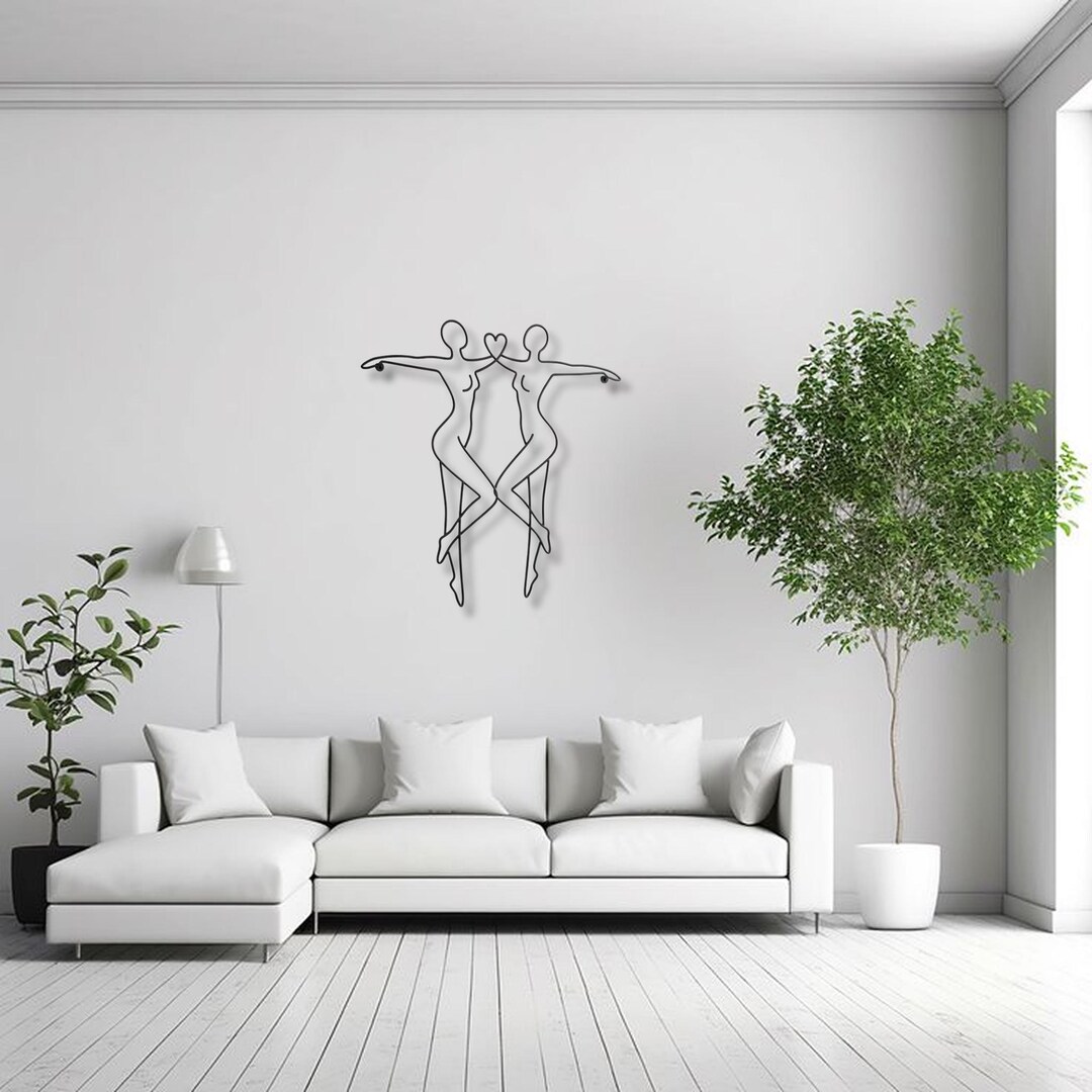 Ballet Dancer Metal Wall Art – Minimalist Steel Dance Sculpture - Etsy