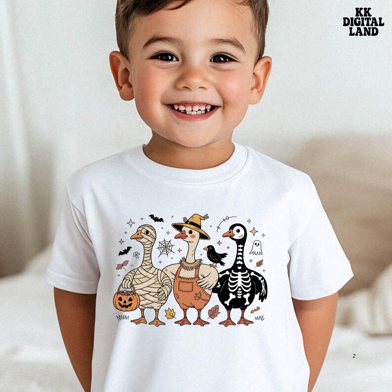 Halloween Goose Trio PNG | Mummy Goose, Scarecrow Goose, Skeleton Goose ...
