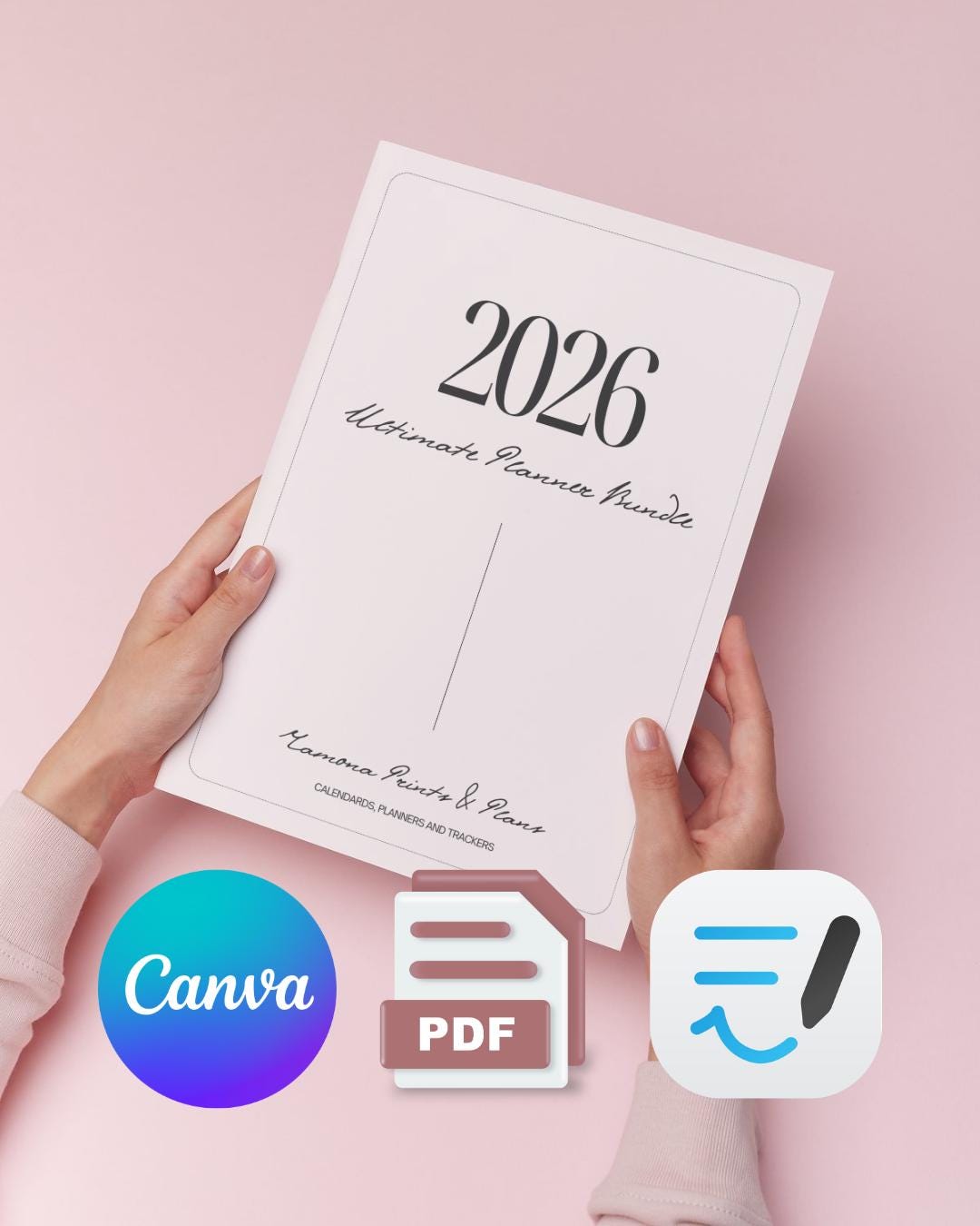 2026 Life Planner Bundle | Printable Organizer (PDF, Canva, Goodnotes ...