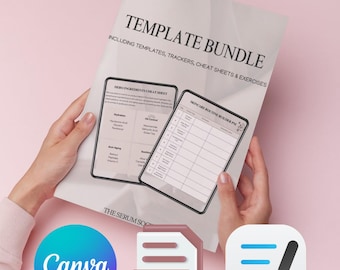 Aesthetic Editable Canva Skincare Routine Templates Bundle: Acne ...