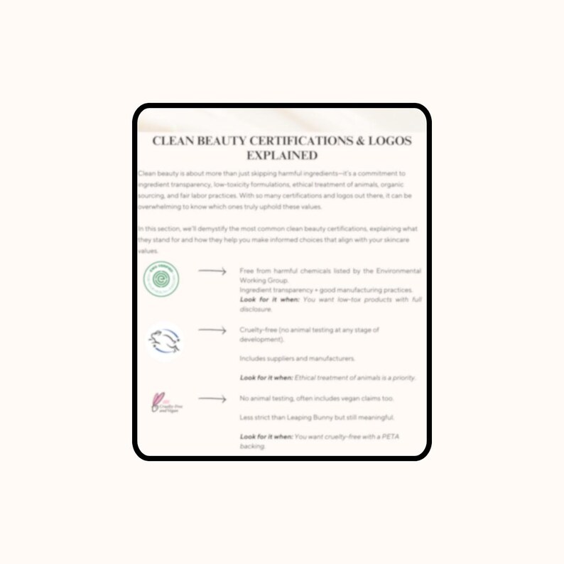 Ultimate Skincare Guide Printable | A–Z Ingredients List, Skincare ...