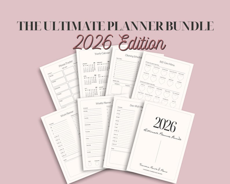 2026 Life Planner Bundle | Printable Organizer (PDF, Canva, Goodnotes ...
