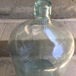Antique 5 Gallon Glass Water Jug Light Aqua Green Glass Loose Change ...