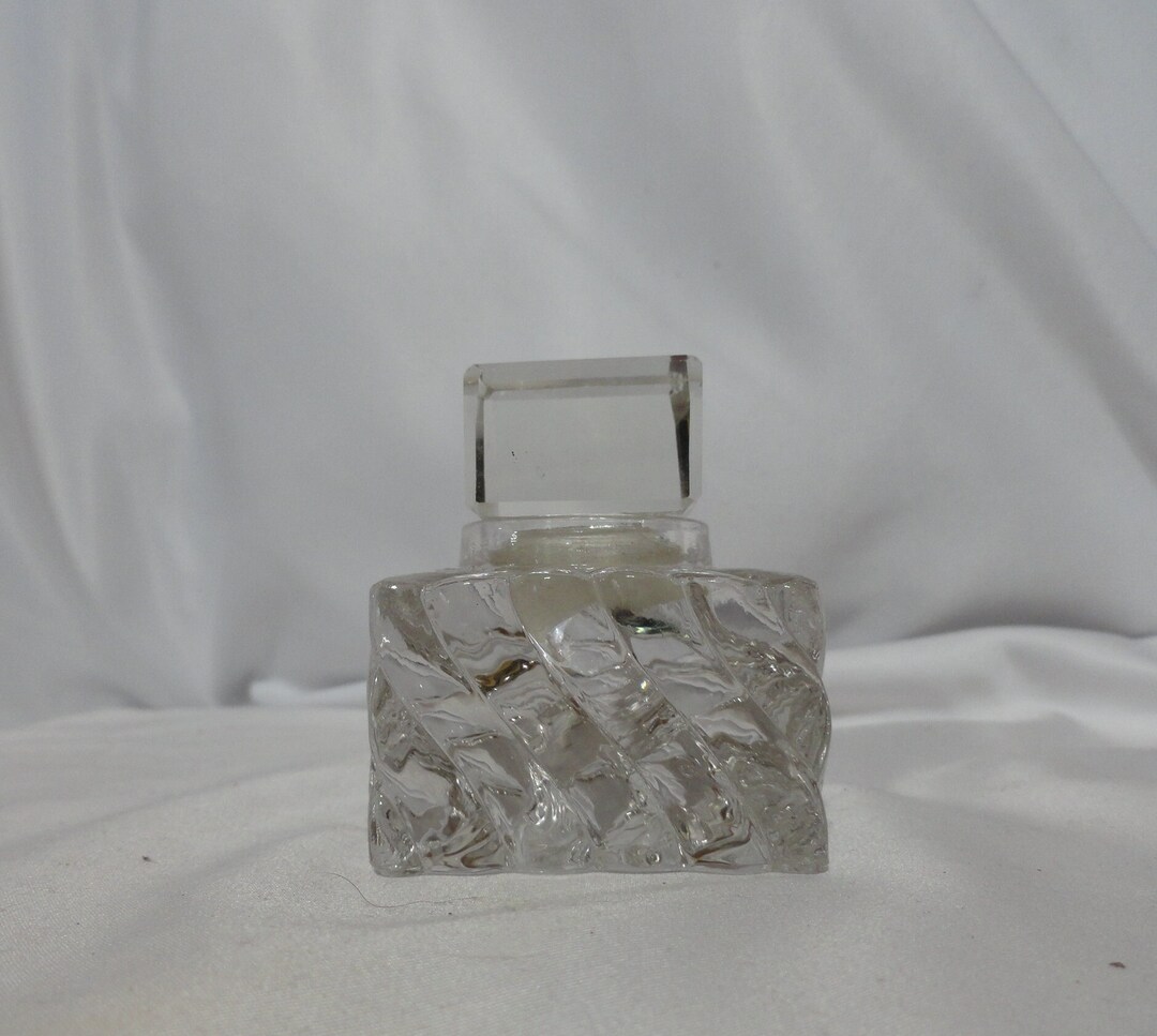Antique Swirl Glass Inkwell Square Crystal Top Desk Accessory - Etsy