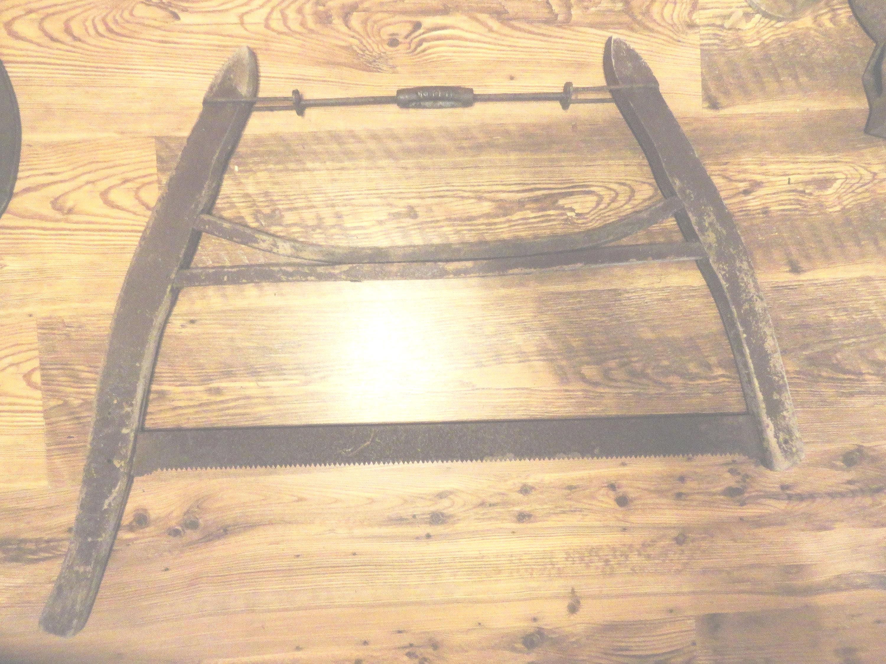 Antique Simonds Bowsaw Bucksaw Wooden Swede Hand Saw Weathered Home ...