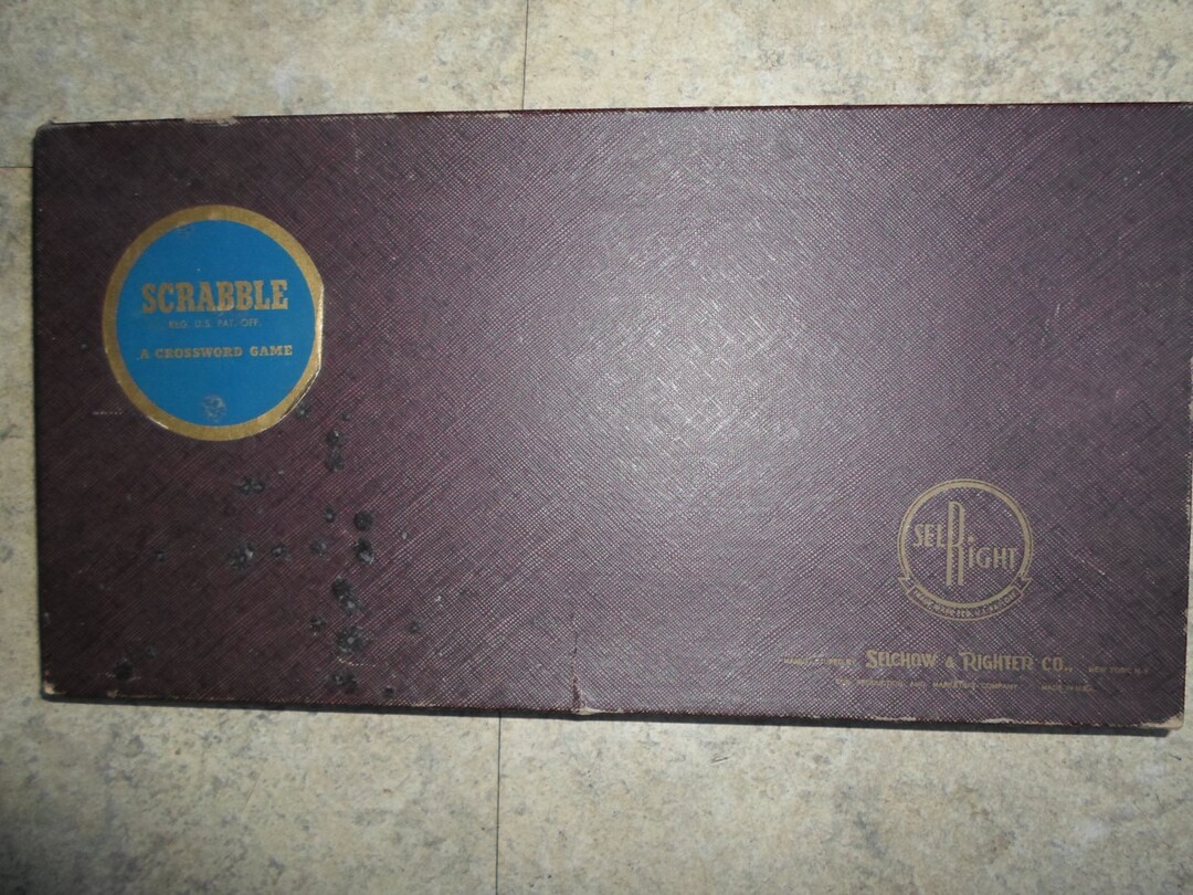 Vintage Scrabble A Crossword Board Game Selchow & Righter Family 1940s ...