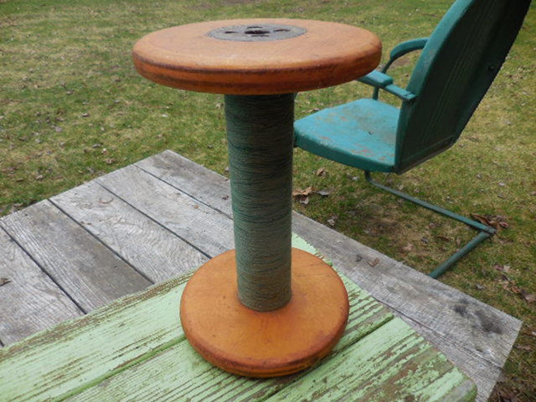 Antique Huge Industrial Wood & Metal Spool Textile Repurpose Reuse ...