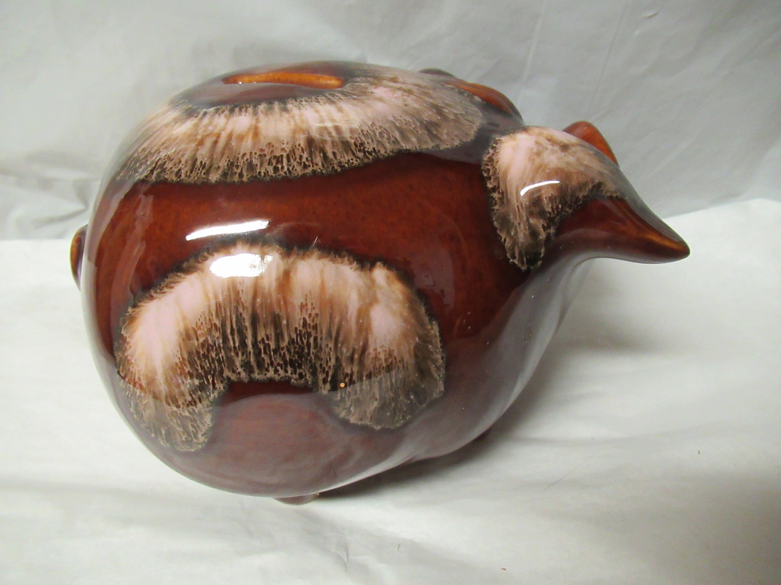 Vintage 1950s Hull Pottery corky Pig Brown Drip - Etsy