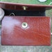 Vintage Brown Leather Key Holder Small Unisex Thin Trifold Pocket Size ...
