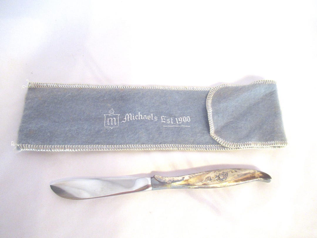 Vintage Sterling Silver Butter Knife Stainless Steel Handle Rose Ballet ...