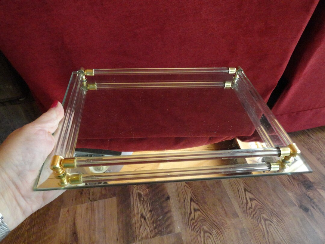 Vintage 1980s AVON Mirrored Vanity Gold Tone Metal Accents - Etsy