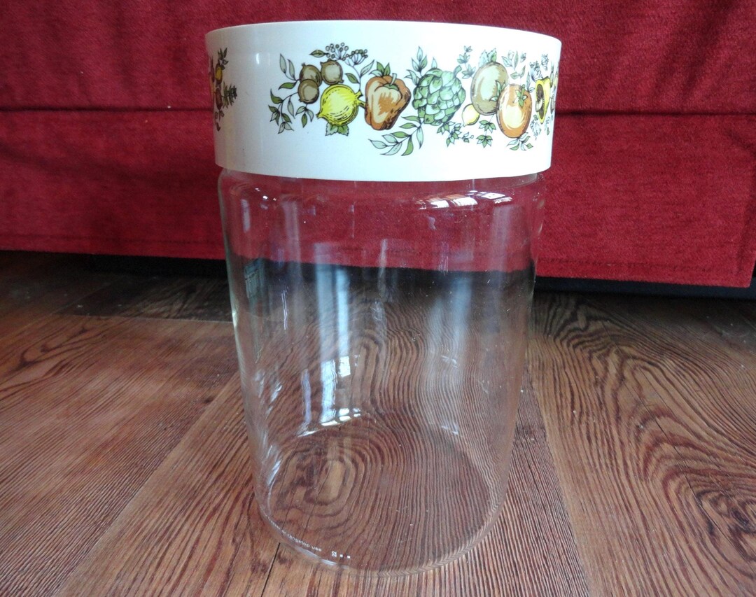 Vintage Pyrex Store & See Canister Container Clear White 1970s Plastic ...