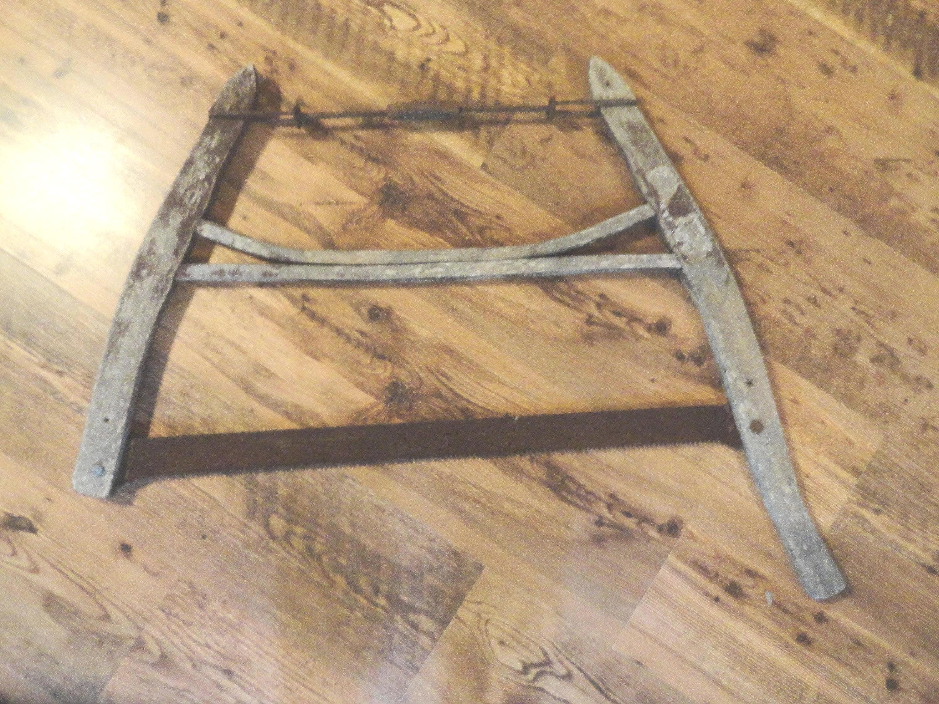 Antique Simonds Bowsaw Bucksaw Wooden Swede Hand Saw Weathered Home ...