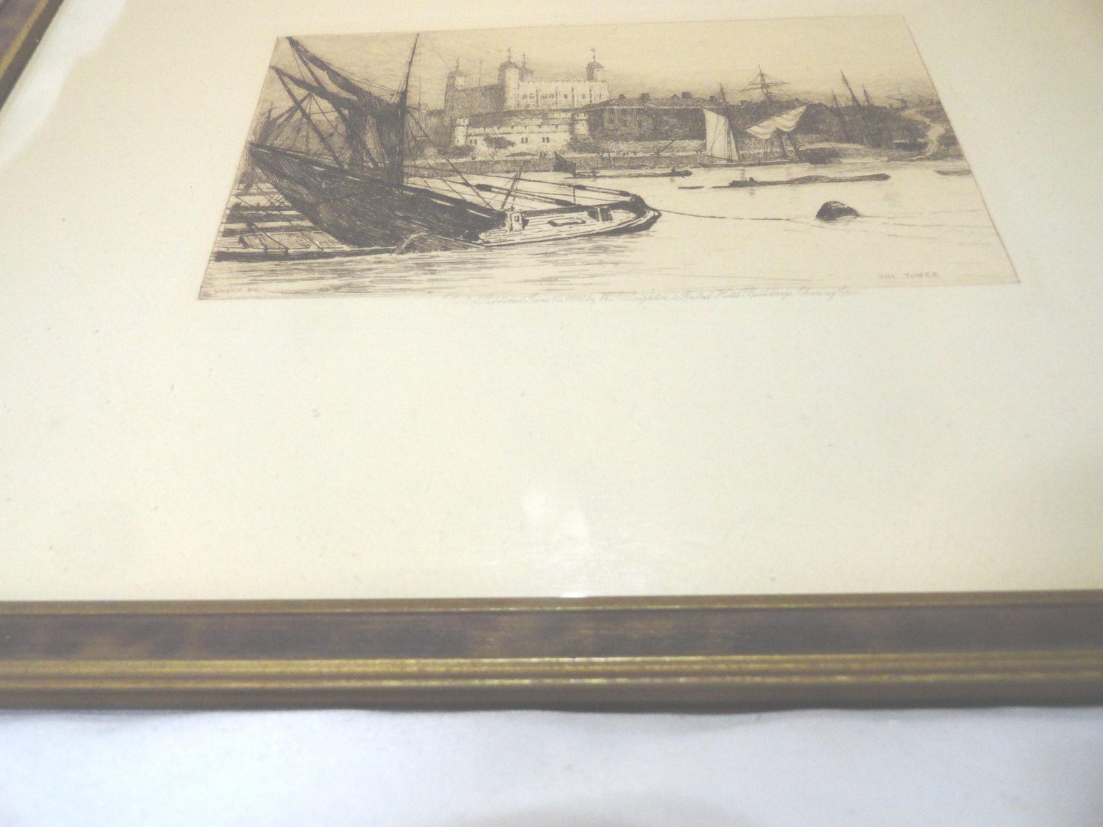 Antique the Tower by Wilfrid Ball Etching Wall Decor, Charing Cross ...