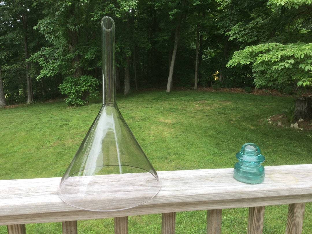 Antique Extra Large Glass Funnel Apothecary Plant Terrarium Laboratory ...