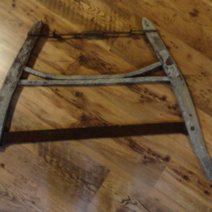 Antique Simonds Bowsaw Bucksaw Wooden Swede Hand Saw Weathered Home ...