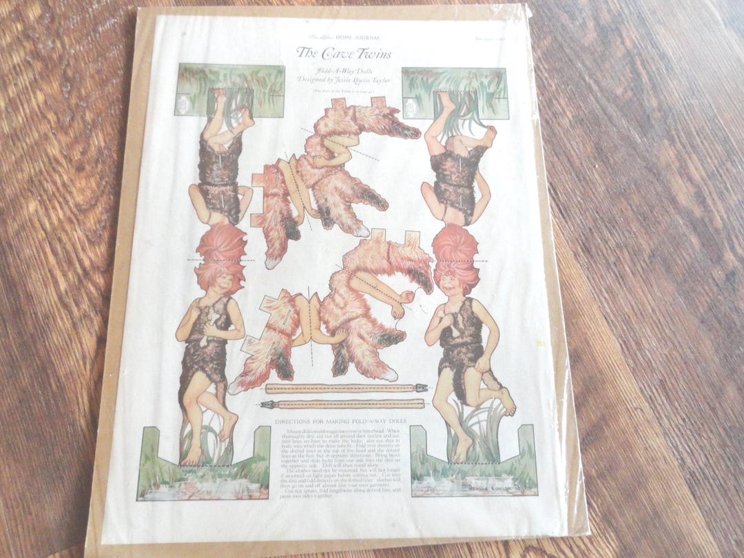 Vintage Paper Dolls Fold-a-way Dolls From Ladies Journal Magazine 1920s ...