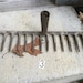Vintage Garden Rake Head Rusty Metal No Handle Retro 14 Tines Teeth ...