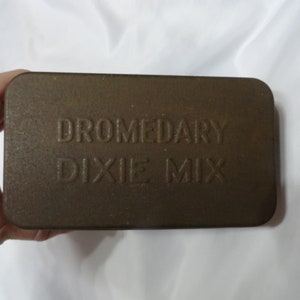 Vintage Dromedary Dixie Mix Tin Fruit Cake Canco Tin Rusty Metal ...