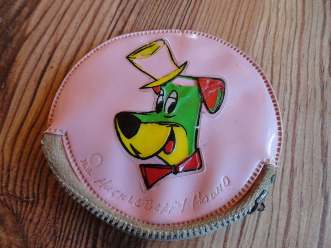 Huckleberry Hound Pink Change Purse Vinyl Coin Purse Round Hanna ...