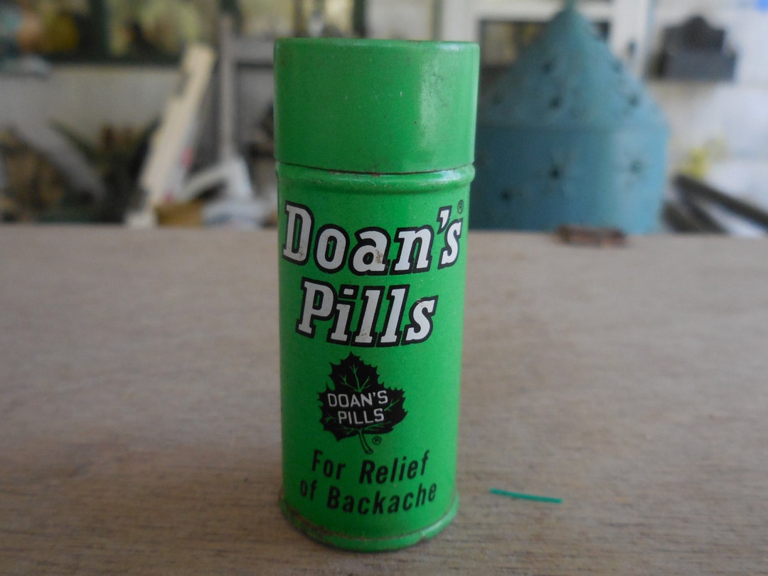 Vintage Doan's Pills Lime Green Tin Container for Relief of Backache ...