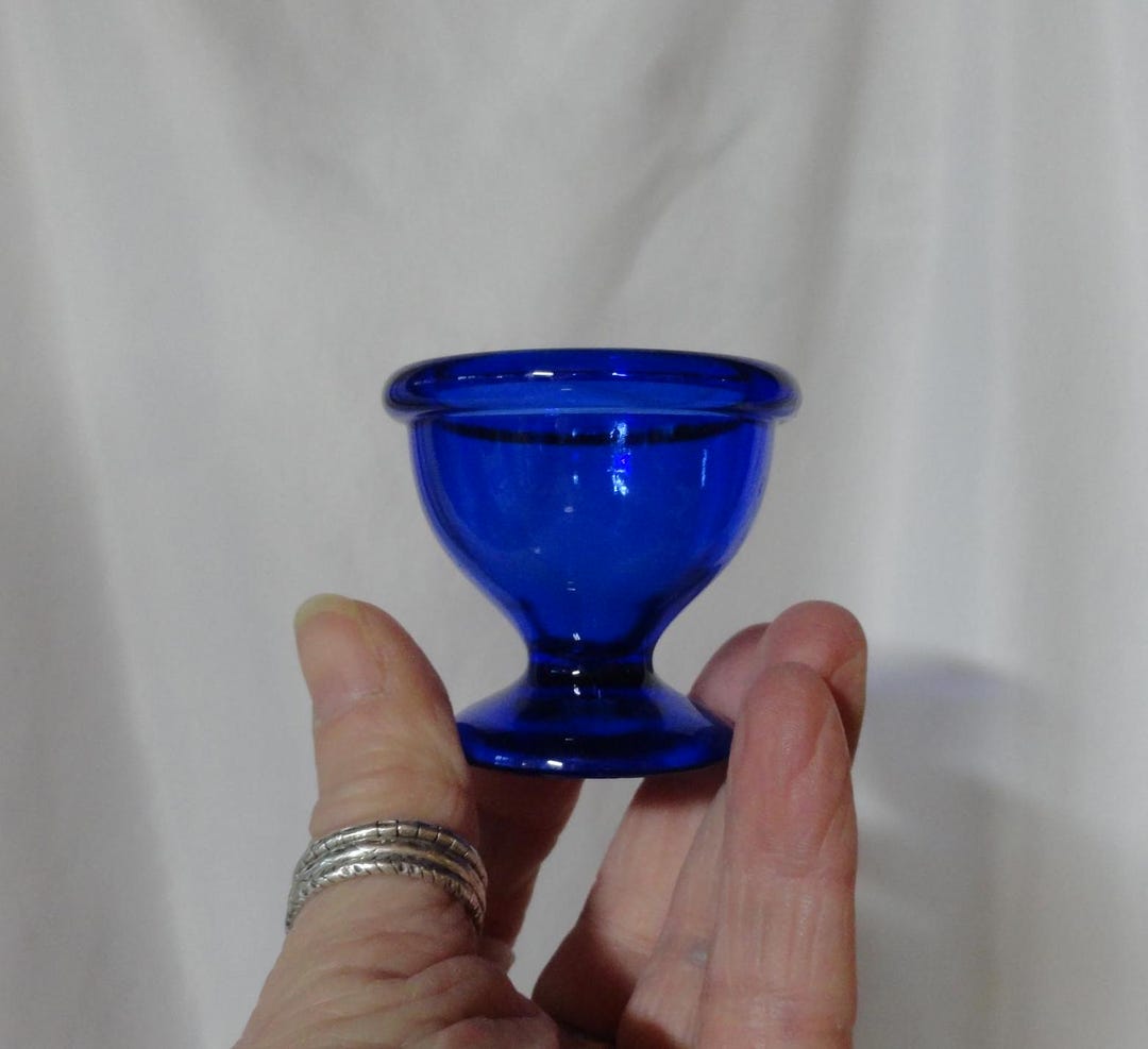 Vintage Cobalt Blue Glass Egg Coddler French Made in France Egg Cup Pedestal - Etsy