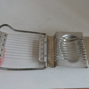 Vintage Aluminum Hard Boiled Egg Cutter or Slicer Small Kitchen Utensil ...
