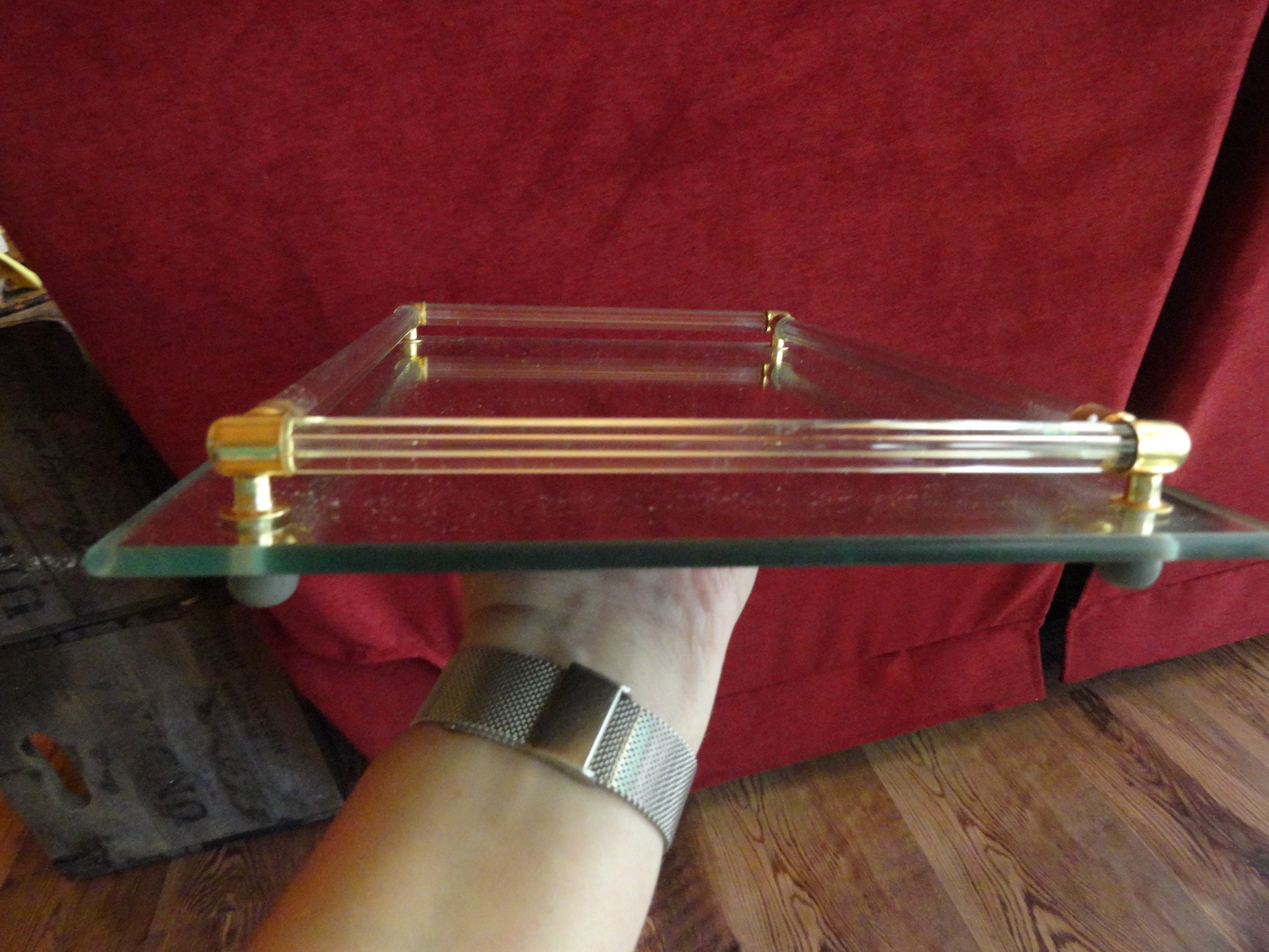 Vintage 1980s AVON Mirrored Vanity Gold Tone Metal Accents | Etsy