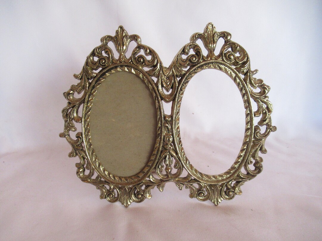 Vintage 1970s to 1990s Gold Tone Metal Antique Looking Double - Etsy