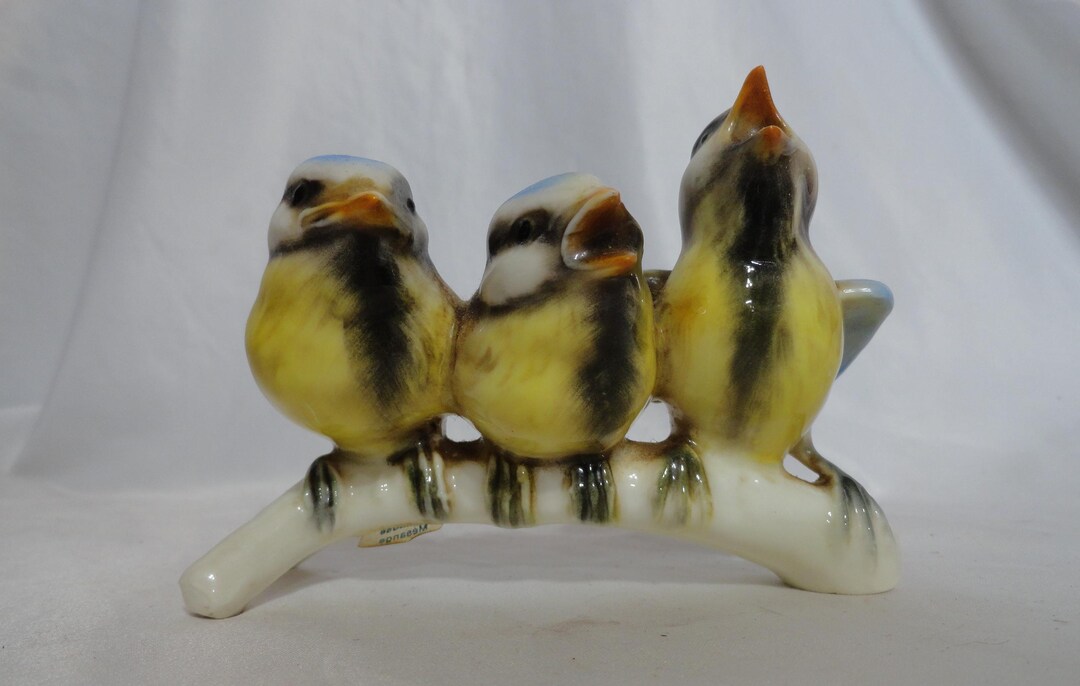 Vintage Goebel Titmouse Bird Figurine Western Germany 1960s Blue ...