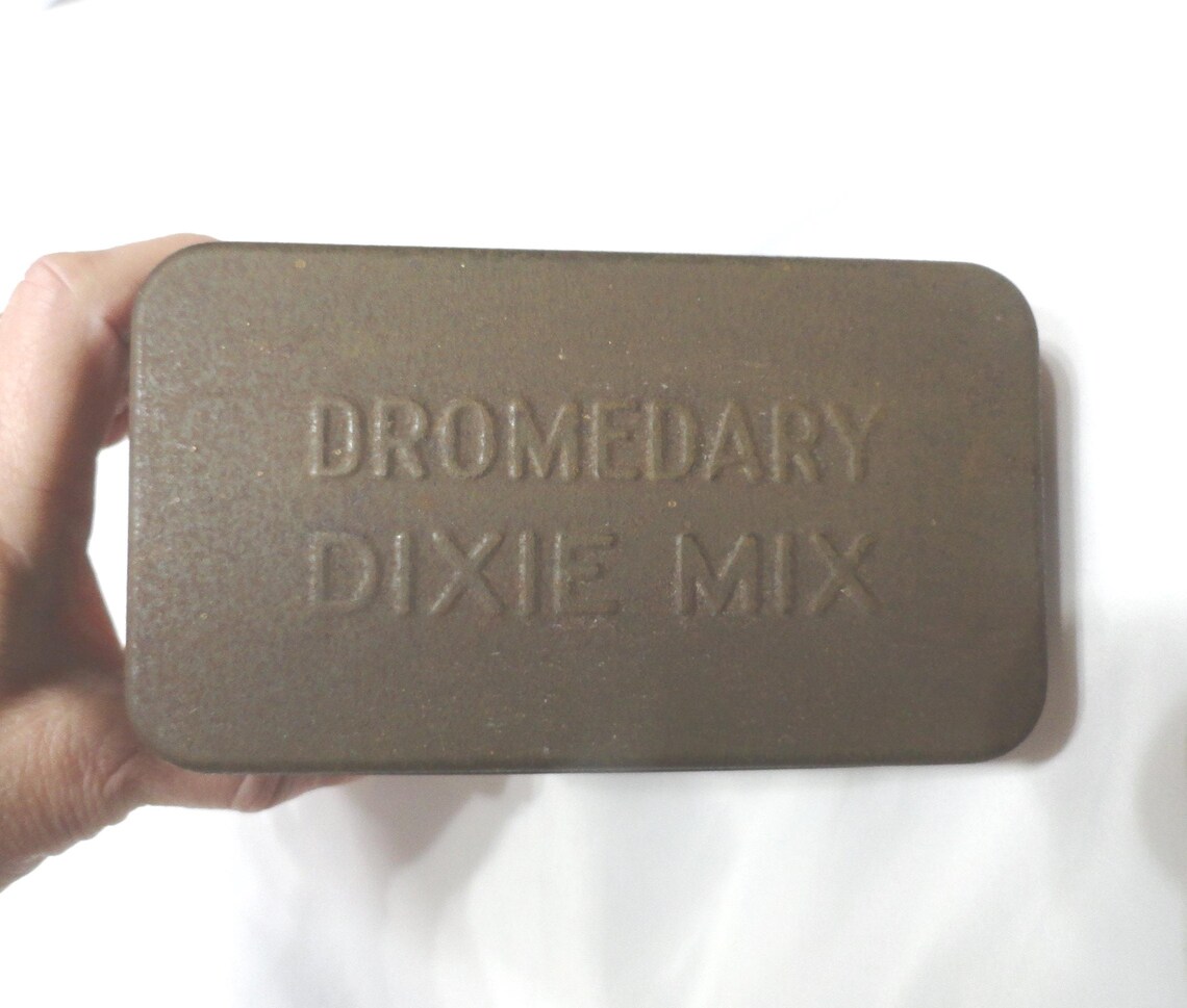 Vintage Dromedary Dixie Mix Tin Fruit Cake Canco Tin Rusty Metal ...