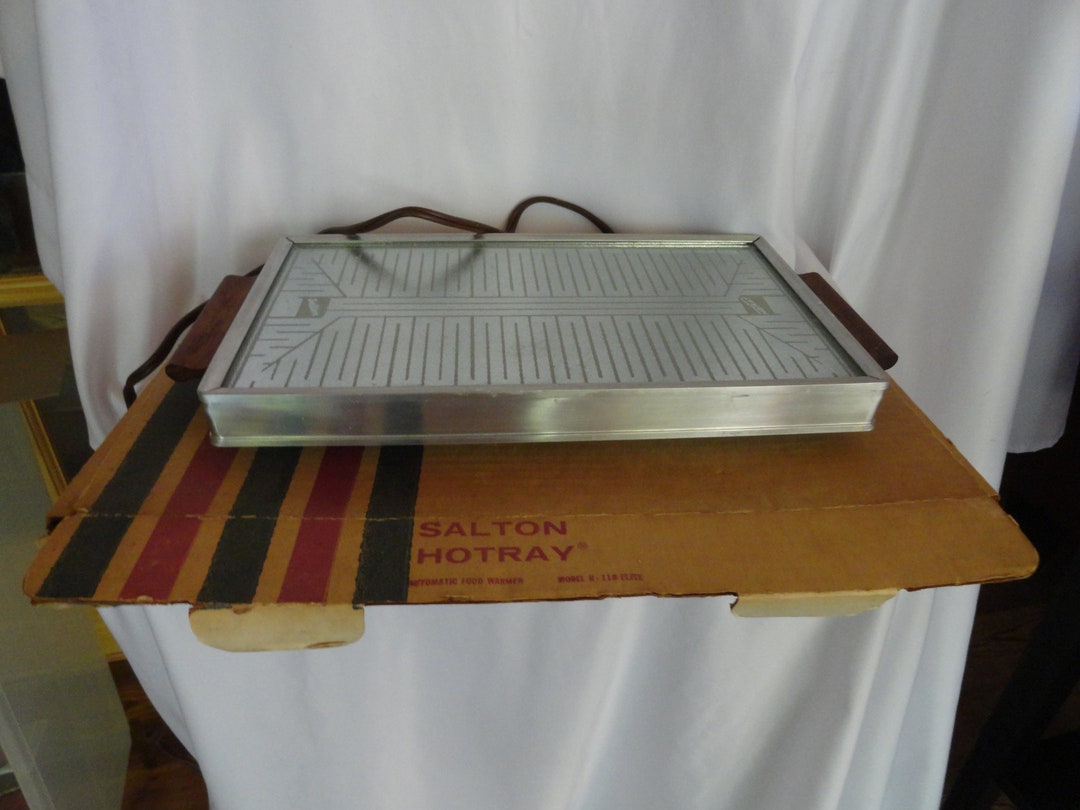 Vintage Salton Hot Tray Glass Automatic Food Warmer Small Rectangle Model H-110 Elite Parties ...