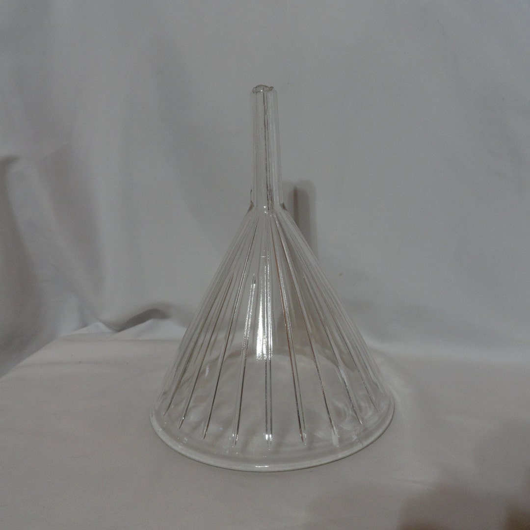 Antique Ribbed Clear Glass Funnel Large W.T. & Co. Whitall Tatum and Co ...