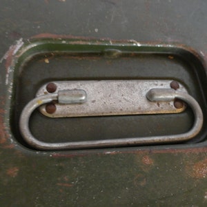 Vintage Green Metal Lock Box & 2 Keys Art Steel Co. New York Hinged ...