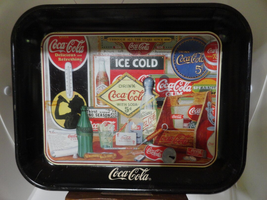 Vintage Coca-cola Metal Tray Through the Years 1990s Wall Hanging Not ...