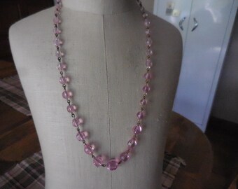 Long Pink Necklace | Etsy