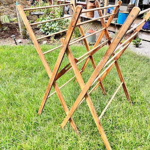 Vintage Large Clothes Drying Wooden Rack Farmhouse 1920s to 1940s ...