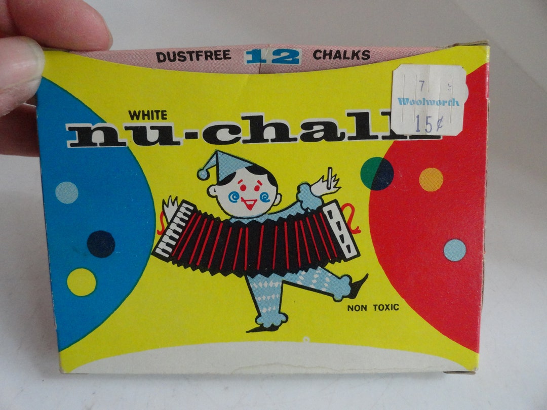 Vintage Empty Chalk Box Nu-chalk Sticks 3 Pieces of Chalk USA Made ...