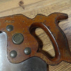 Vintage Disston D-8 Handsaw 1940s Carpentry Hand Tool Primitive Home ...