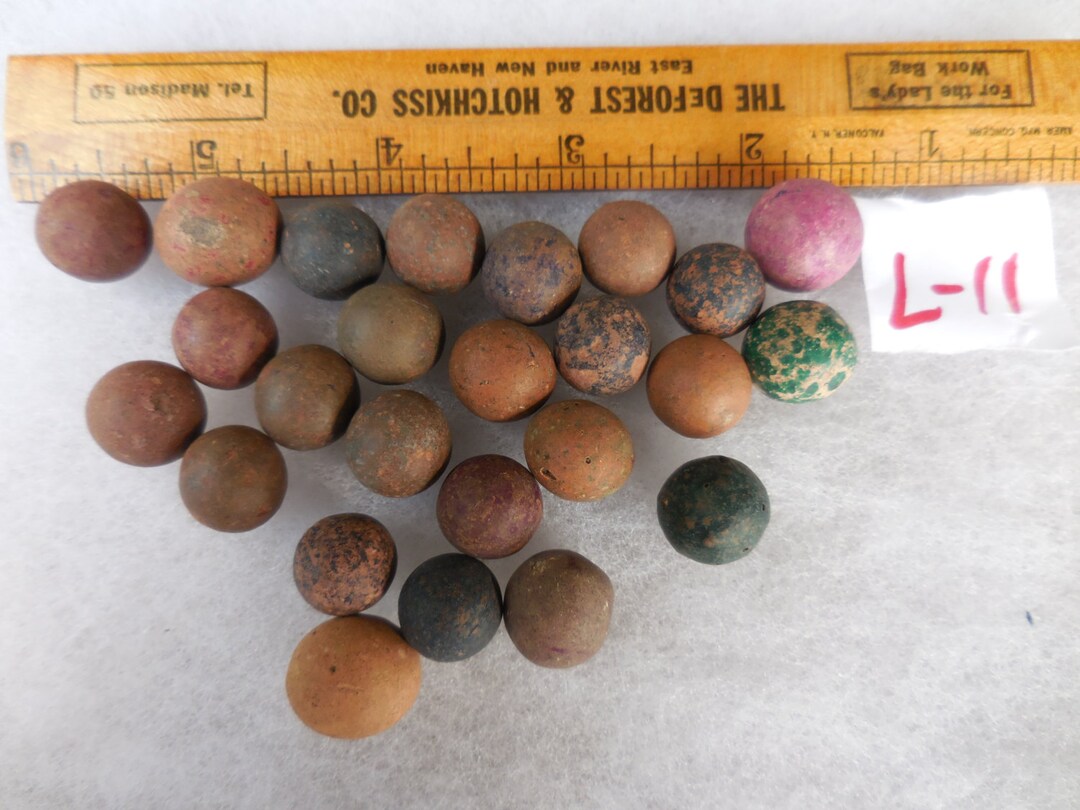 Antique Clay Marbles 25 Count Different Colors and Sizes Lot - Etsy