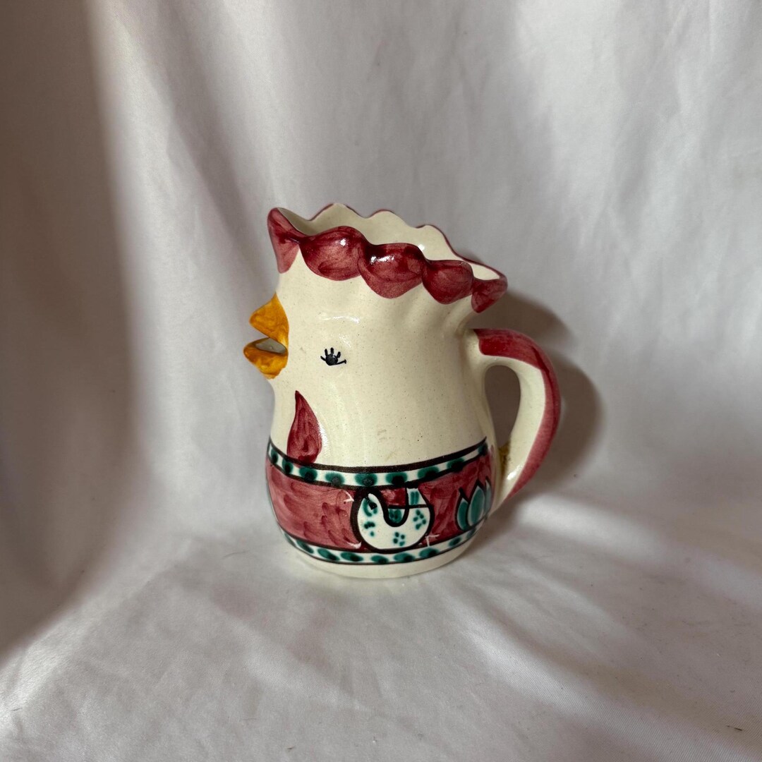 Vintage Italian Ceramic Chicken Creamer Miniature Pitcher - Etsy