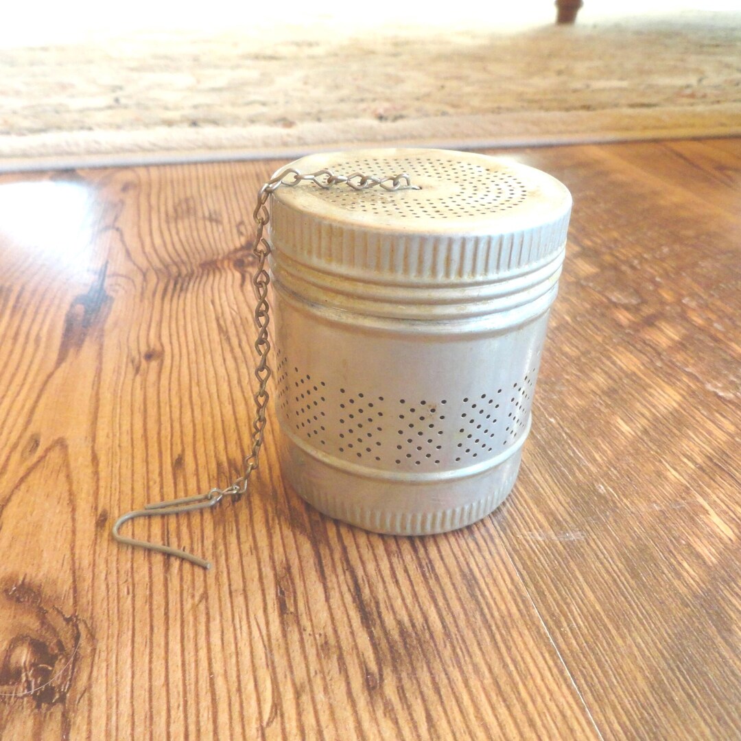 Vintage Large Tea Infuser Strainer for Teapot Cylindrical Tea Drinker ...