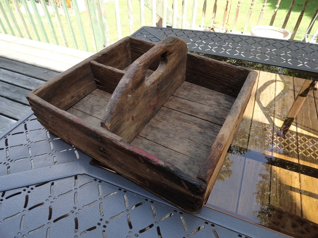 Vintage Large Wooden Tool Tray Country Farmhouse 1920s to 1940s ...
