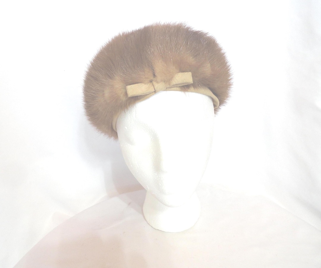 Vintage Elizabeth Ford Fur Hat, Ladies, Brown, Beige, 1940s-50s - Etsy