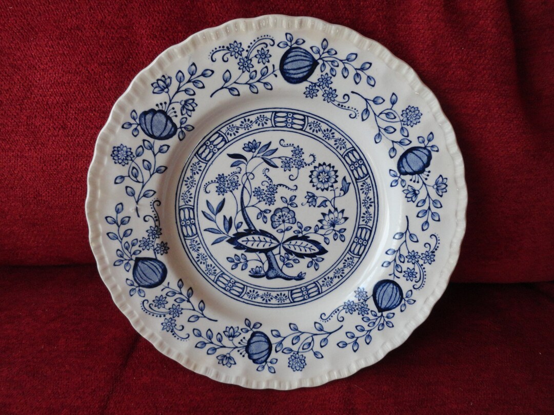 Vintage Blue Onion Plate Small Blue & White Decorative Kitchen Blue ...