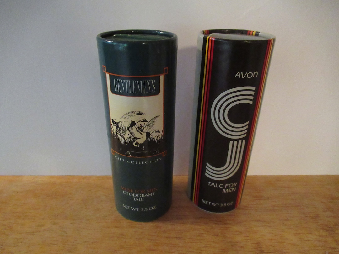 Vintage Avon Men's Gentlemen's Musk Talc Powder Deodorant Talc Scented ...